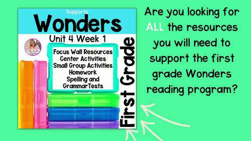 Wonders Reading 1st Grade Unit 4 Week 1 | Centers and Small Group ...