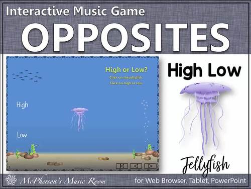 High and Low Interactive Music Game Melodic Direction {Jellyfish}