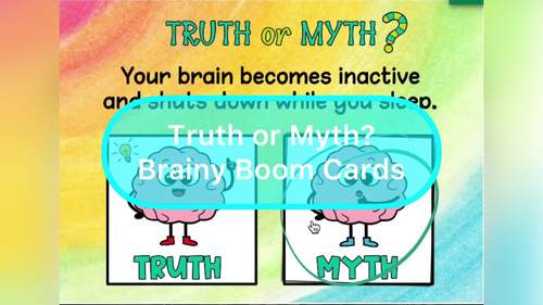 Truth or Myth Brain Quiz 2 | BOOM Cards by Positively MOXIE | TPT