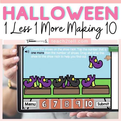 Halloween Number Sense Math Activities One More One Less Making 10
