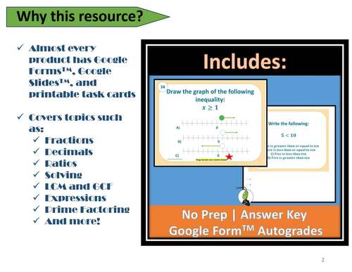 Pre Algebra Task Card Bundle on Fractions, Decimals, Ratios and Exponents
