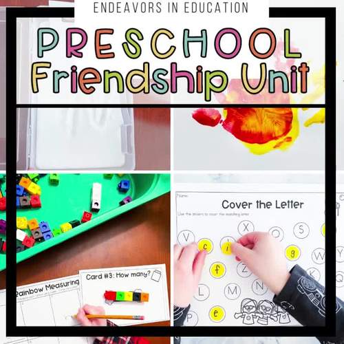Preschool Friendship Unit by Endeavors in Education | TPT