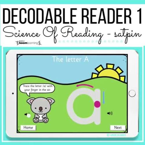 Decodable Readers Kindergarten SATPIN Letters Science of Reading