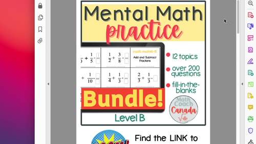 Mental Math Strategies Boom Cards B by Math Coach Canada | TPT