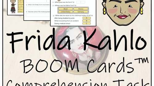 Frida Kahlo - 5th Grade & 6th Grade BOOM Cards™ Comprehension Activity