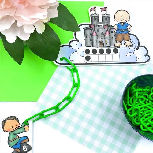 Jack & the Beanstalk Fine Motor Counting Activity with Ten Frames