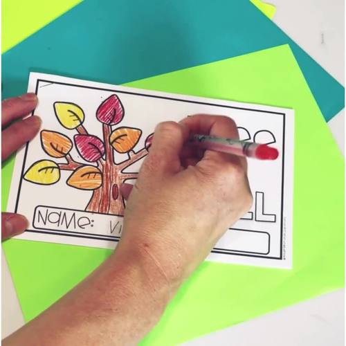 Fall Interactive Vocabulary Readers Autumn Readers Kindergarten | TPT