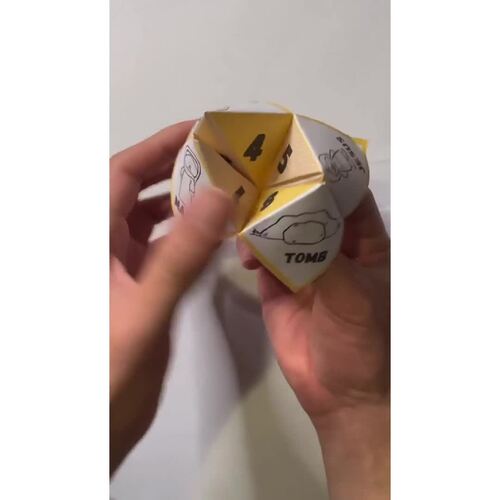 Lazarus, Bible Cootie Catcher, Sunday School Craft, Church Activity