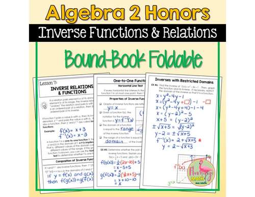 Inverse Functions and Relations Foldable by Flamingo Math by Jean Adams