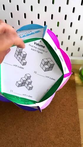 5th Grade Math Review Craft Measuring Volume Practice a Dodecahedron ...