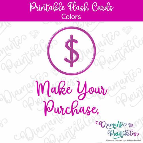 50 Printable Color Flash Cards | Educational English Color Flash Cards