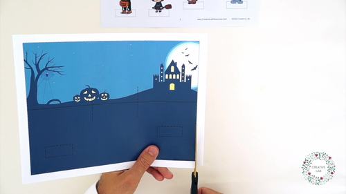 Halloween Haunted House Scene 3D Craftivity - 100% Editable by Creative Lab