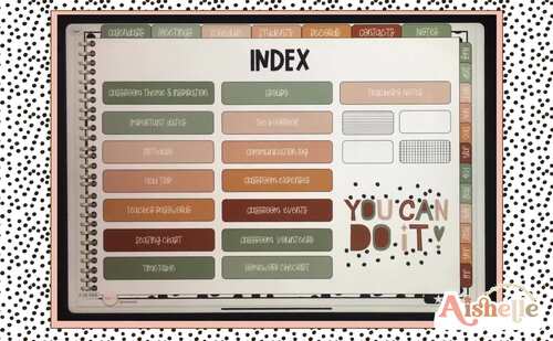 DIGITAL Teacher Planner 2023-2024 - Teacher Goodnotes - Boho Polka Dots