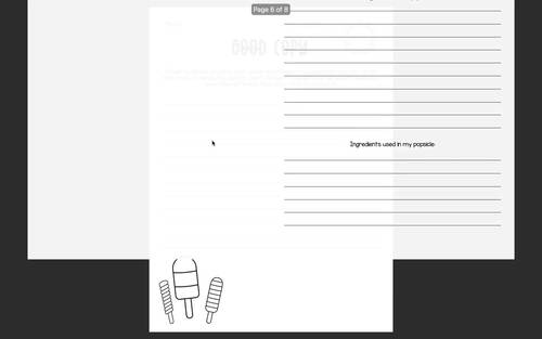 Grades 4 - 8: Popsicle Packaging Art and Media! Summer Activity!