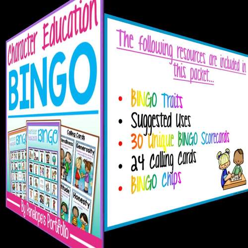 Character Education BINGO / Social Skills BINGO - Values SEL | TPT