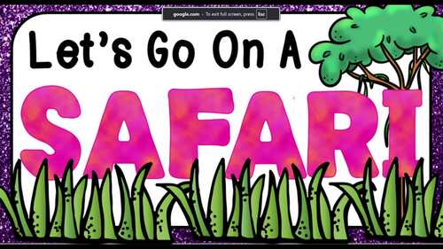 EYE SPY - Digital AFRICAN SAFARI - 12 Animals Included! (Google)