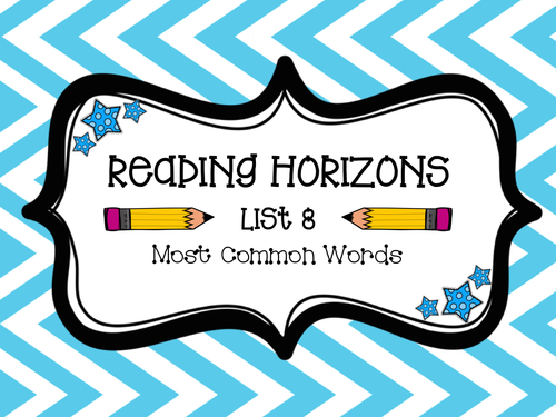 Reading Horizons: Most Common Words - List 8 Interactive SlideShow ...