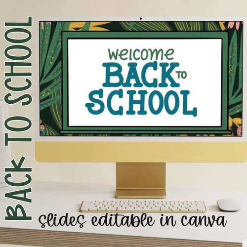 Back to School Meet the Teacher Open House Slides | EDITABLE in CANVA