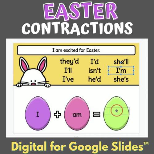 Easter Contractions Practice Worksheets and Digital Activities | TPT