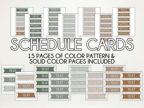 Neutral Greenery Classroom Schedule | Editable Printable Schedule