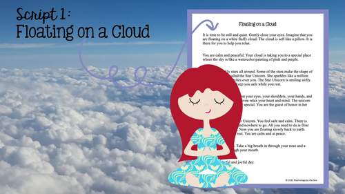 Printable PDF Mindful Meditation Relaxation Scripts, Positive Imagery ...