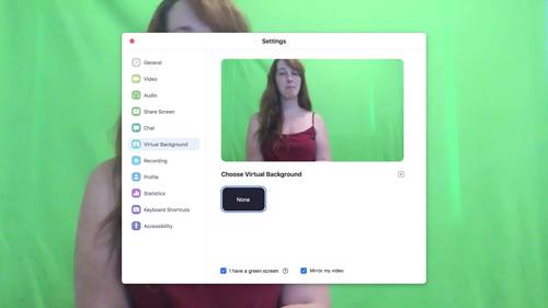 Virtual Green Screen Backgrounds - Articulation Cues for distance learning