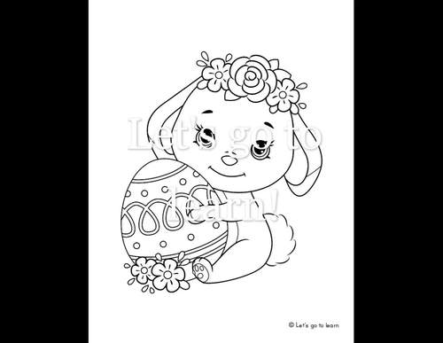 Easter Coloring Book - 50 Easter Coloring Pages - Bunnies, Easter Eggs ...