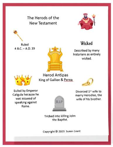 The Herods in the Bible | Roman Rulers of Israel | Printable New ...