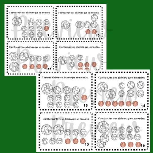 Tarjetas para contar dinero - Identificar y sumar monedas, Counting ...