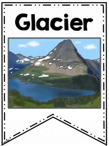 Glacier National Park Bunting Banners by TCHR Two Point 0 | TPT