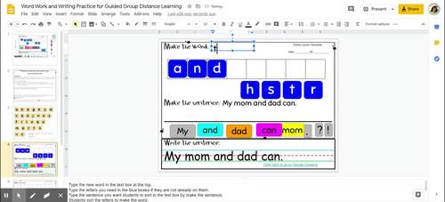 Digital Guided Reading Activities Google Seesaw by Maggie's Kinder