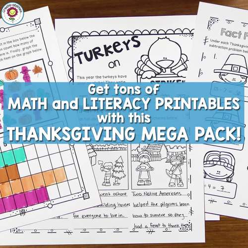 Thanksgiving MEGA Pack Grades 1-2 PDF and Digital by Create-Abilities