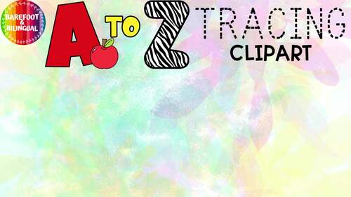 Tracing A to Z Clipart | Letter Sound Tracing Clipart | Fine Motor Practice