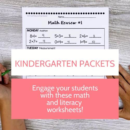 Kindergarten Distance Learning Packets At Home Learning Bundle | TPT