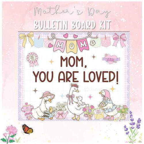 Mother's Day Bulletin Board Kit Mama Goose Classroom Door Decor | TPT