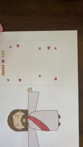 Bible craft for kids, Jesus loves you pop up card, Sunday school activity