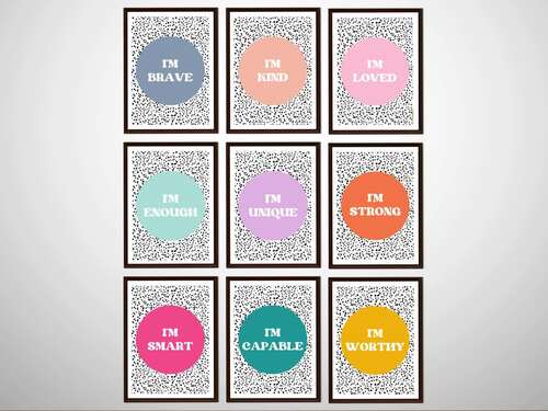 Positive Affirmation Posters for Kids | 9 Prints in 5 Sizes | Growth ...