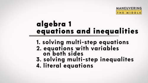 Equations and Inequalities Digital Math Activity Bundle | Algebra 1