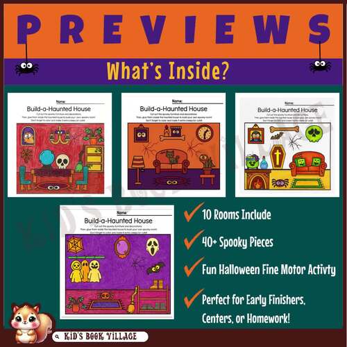 Build-a-Haunted House Halloween Craft | Cut and Paste Activity for PreK ...