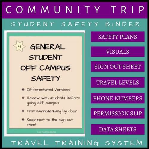 Community Trip & Public Travel Training | STUDENT SAFETY BINDER ...