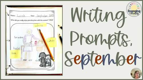 Differentiated September Daily Journal Writing Prompts - Center Activities