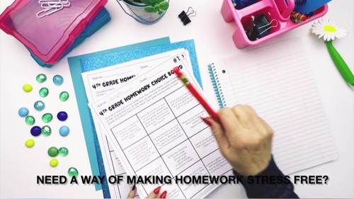 4th Grade Homework Choice Boards - 4th Grade Homework Worksheets