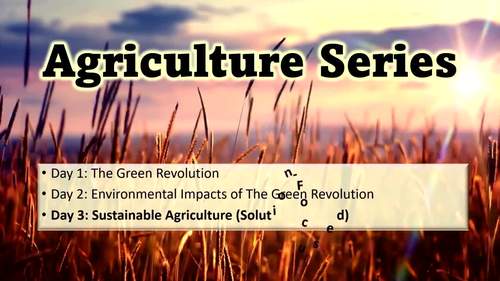 AP Environmental Science Sustainable Agriculture Complete Lesson BUNDLE ...