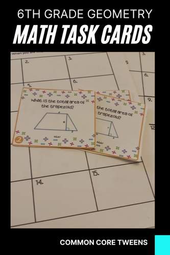 6th Grade Geometry Task Cards | Common Core by Common Core Tweens
