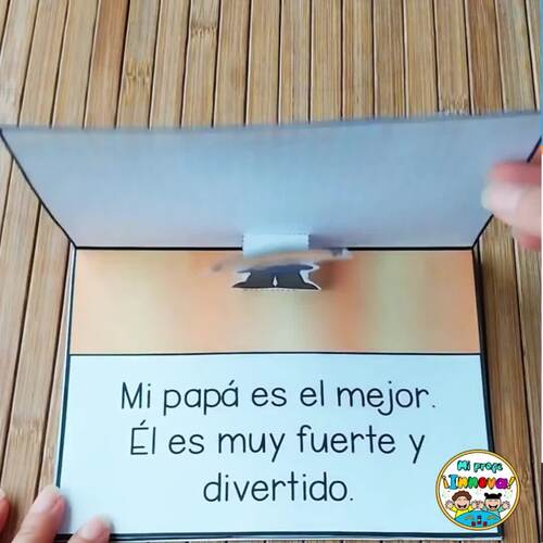 Father's Day Craft Emergent Reader in Spanish - Libro 3D sobre el Día ...
