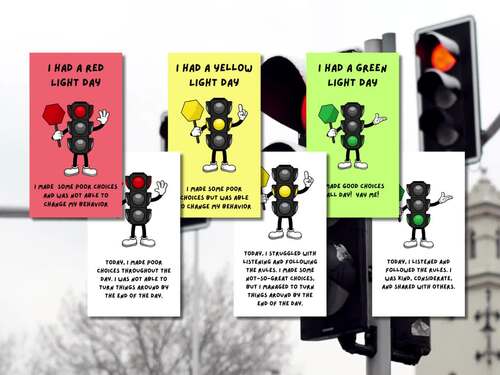 Traffic Light Behavior Text Message Graphics | Daily Behavior Review