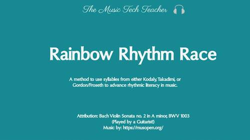 Rainbow Rhythm Race by The Music Tech Teacher | TPT