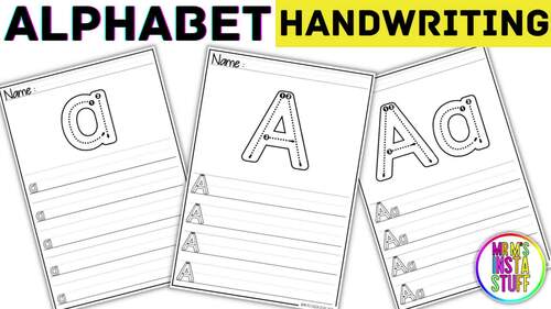 Alphabet Handwriting Letter Formation Practice by MrM'sInstaStuff