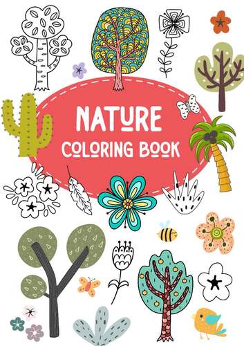 Nature-Inspired Coloring Book | Fun & Relaxing Printable Pages for Kids ...