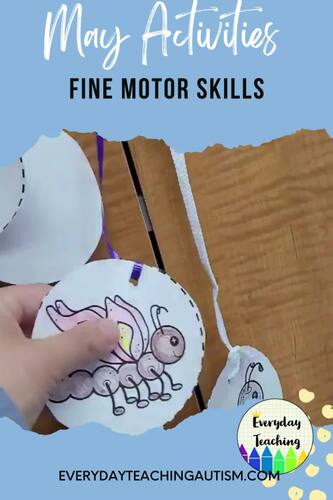 May Themed Fine Motor Skills Activity for Special Education, Autism